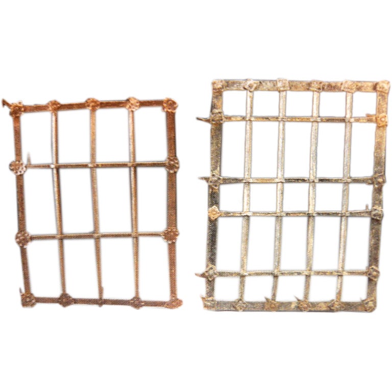 Wrought Iron Window Grates - 2 For Sale on 1stDibs | decorative window ...