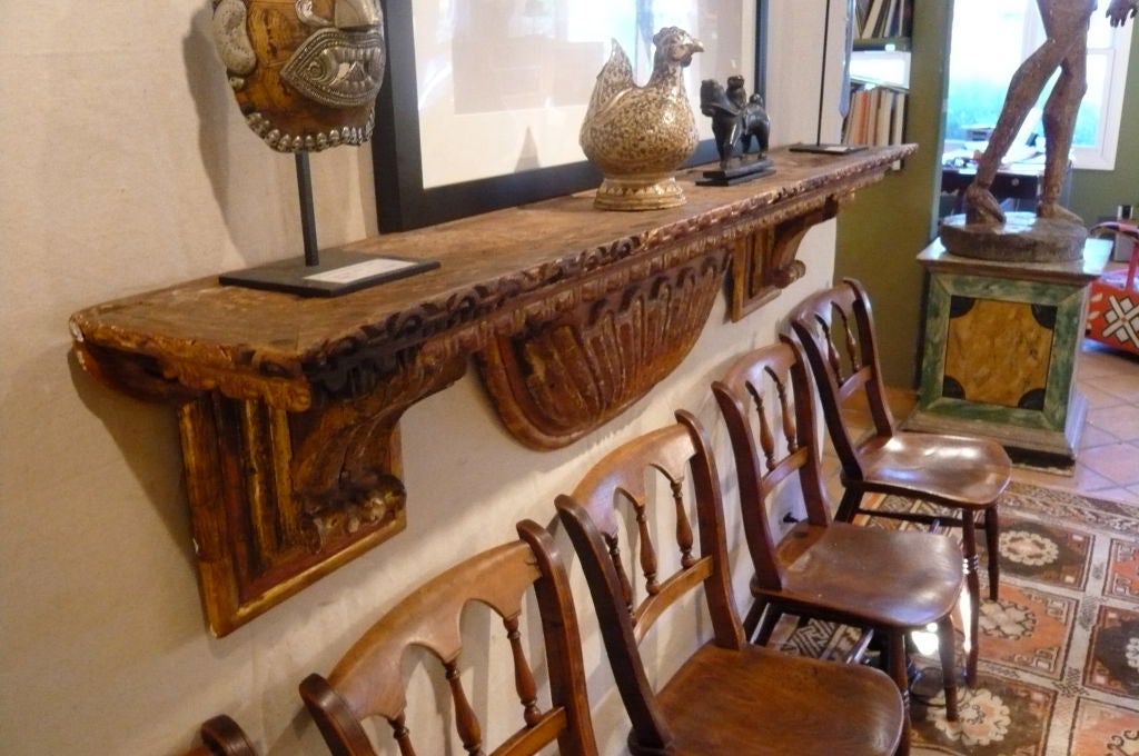 17th c. Spanish colonial Altar Shelf at 1stDibs