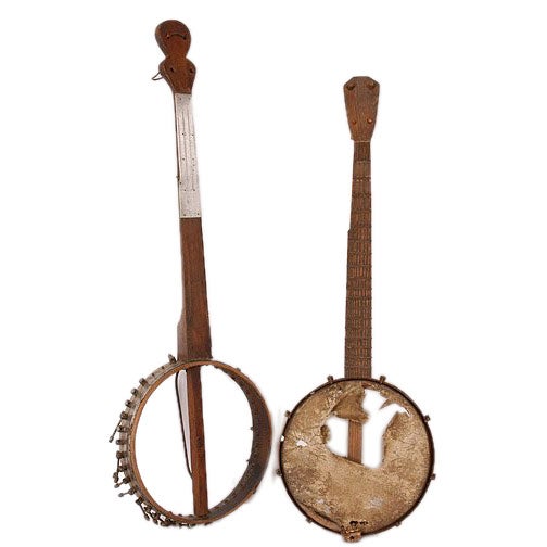 Pair of primitive banjos at 1stDibs