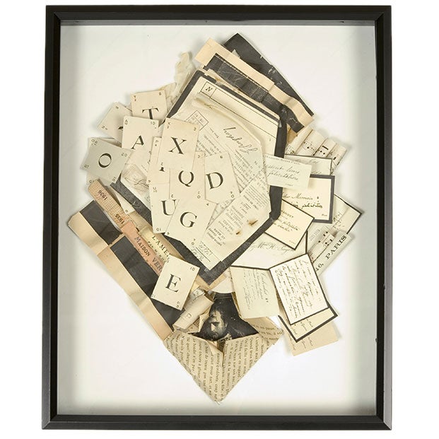 Assemblages of antique French papers by Woody Biggs at 1stDibs