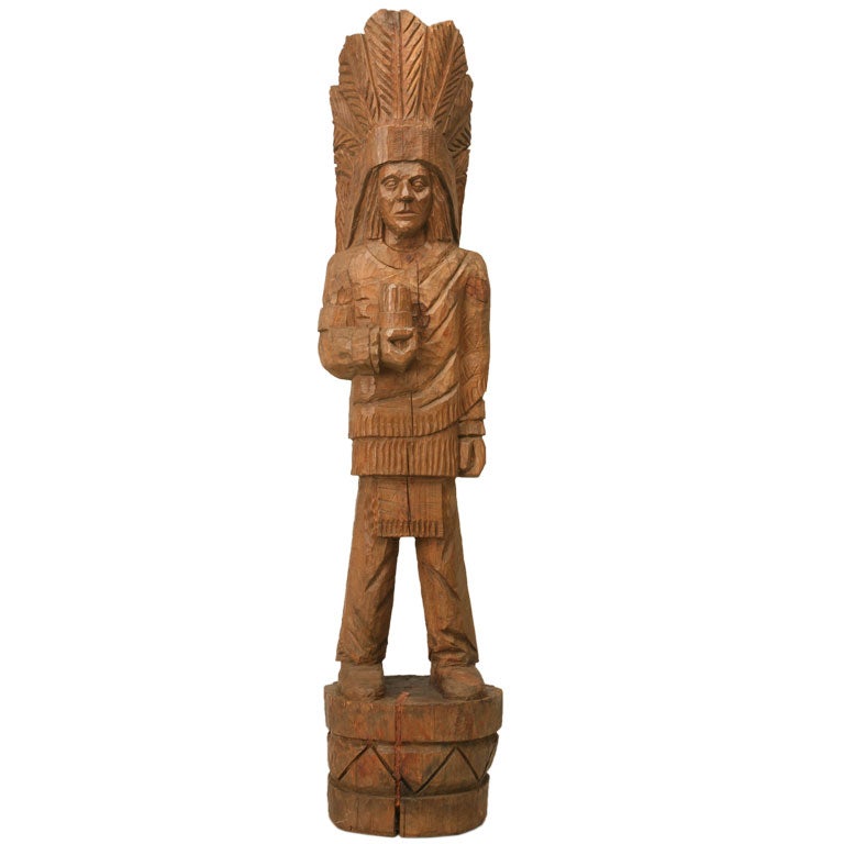 c.1900 Americana Native American Cigar Store Display at 1stDibs