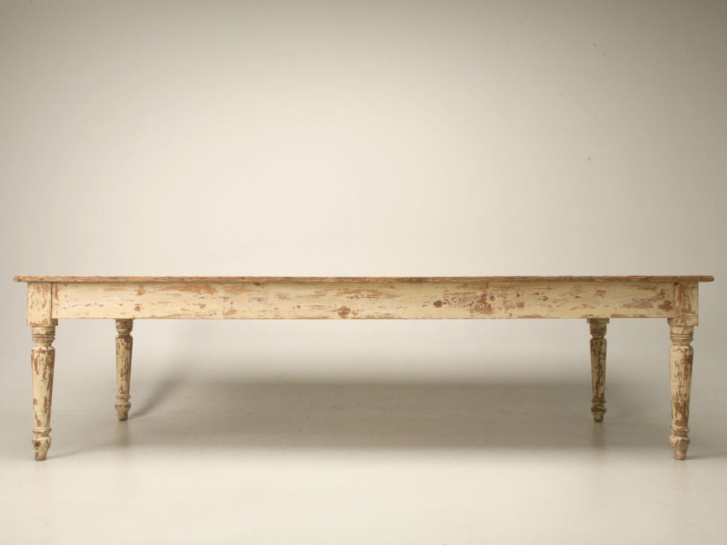 Huge 11' Antique Original Italian Farm Table at 1stDibs