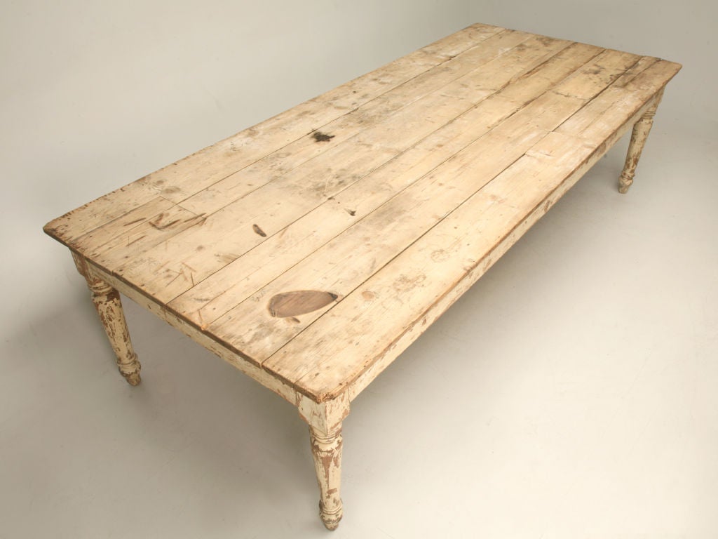 Huge 11' Antique Original Italian Farm Table at 1stDibs