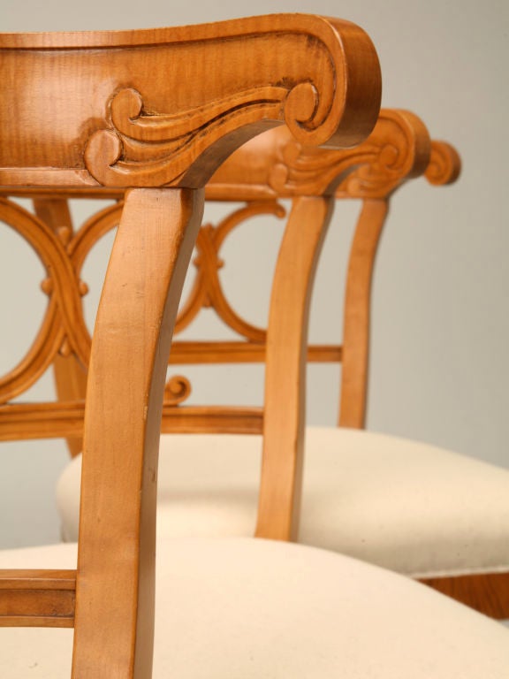 c.1950 Set of 6 American Maple Dining Chairs at 1stDibs