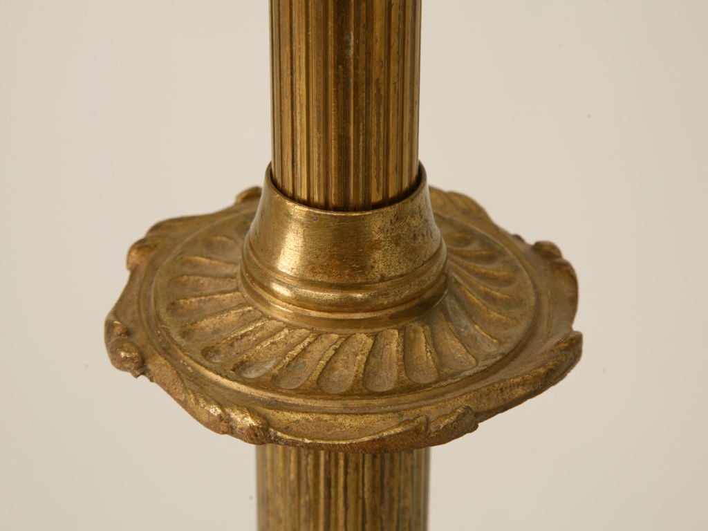 c.1920 French Rococo Style Brass Floor Lamp at 1stDibs