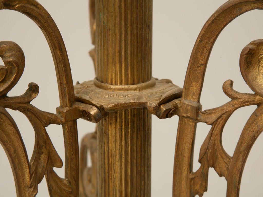 c.1920 French Rococo Style Brass Floor Lamp at 1stDibs