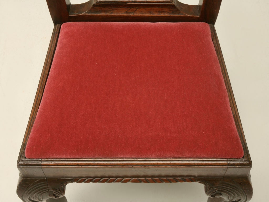 Eighteenth Century Hand-Carved Irish Chippendale Side/Desk Chair at 1stDibs