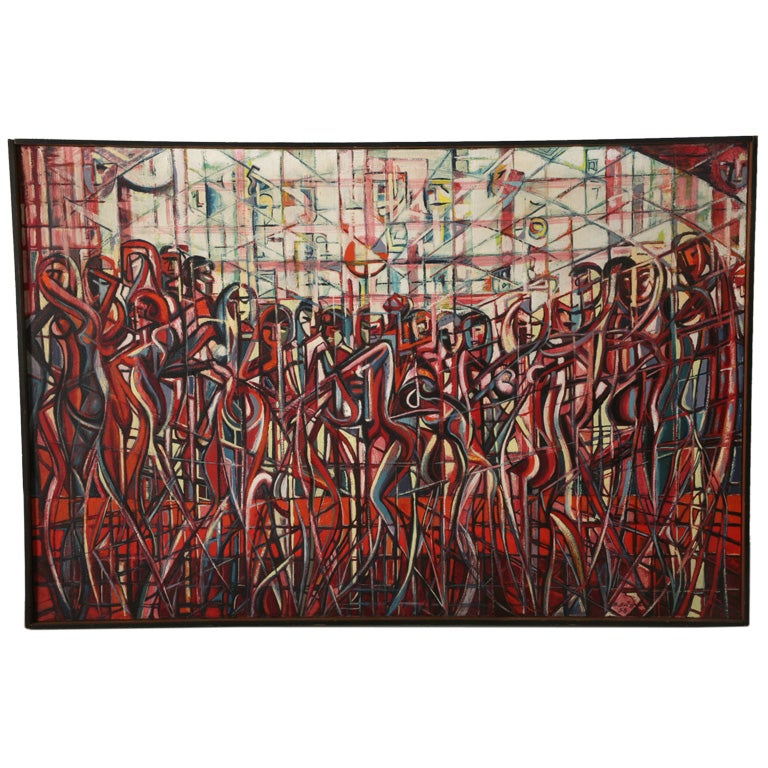 Mid Century Modern Painting by Benjamin Britt - listed artist at 1stDibs