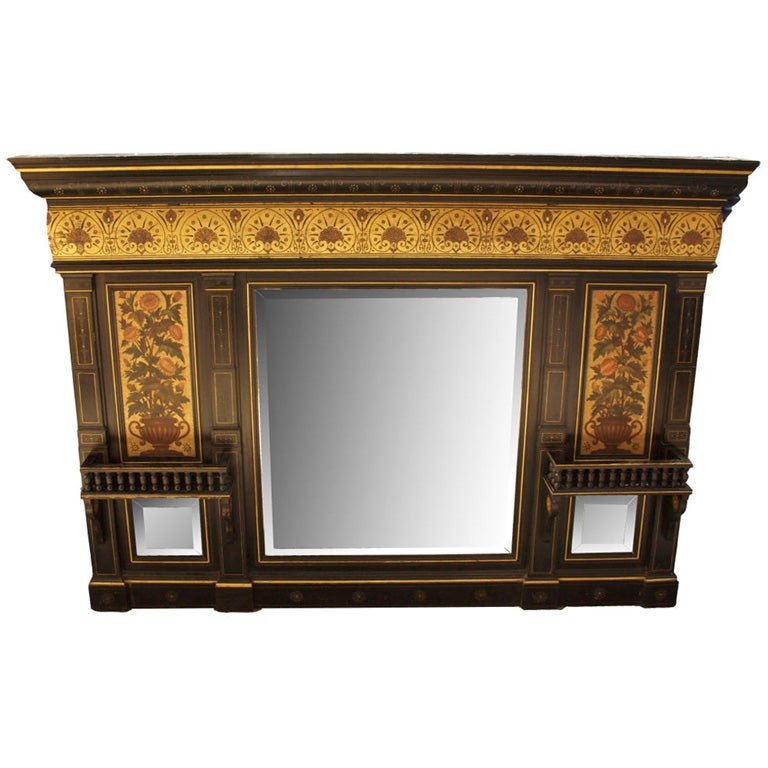 An English Aesthetic Movement Over Mantle Mirror at 1stDibs