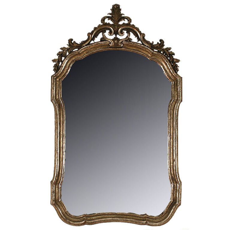 Italian Late Louis IV Period Silver-Gilt Looking Glass at 1stDibs
