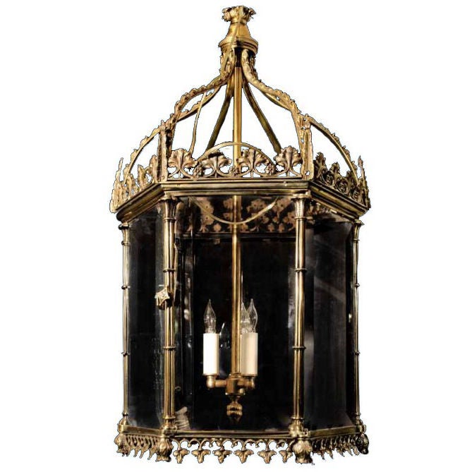 Brass Victorian Hall Lantern, circa 1850 at 1stDibs