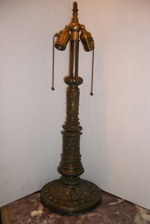 Renaissance Style Table Lamp For Sale at 1stdibs