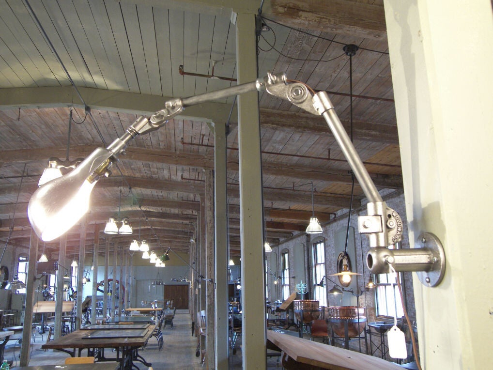 Vintage Industrial Cast Iron Woodward Machine Light / Lamp at 1stDibs ...