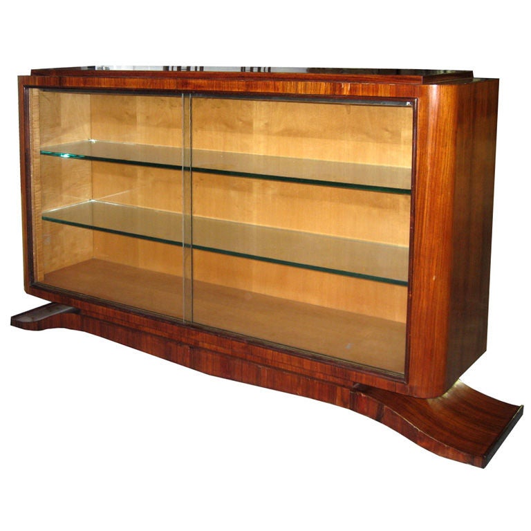 French Art Deco Rosewood Display Case at 1stDibs