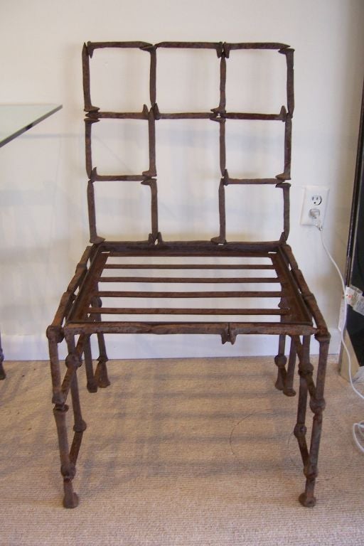 Iron Rail Road Spike Chair at 1stDibs