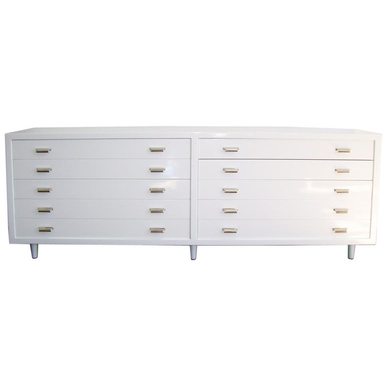 A Long White Modern Chest of Drawers at 1stDibs | long white chest of ...
