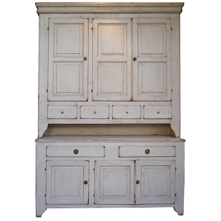Step-Back Cupboard in Two Parts at 1stDibs