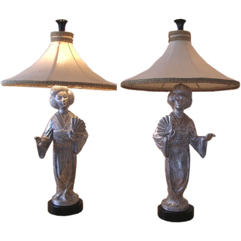 Pair of Geisha Lamps at 1stDibs
