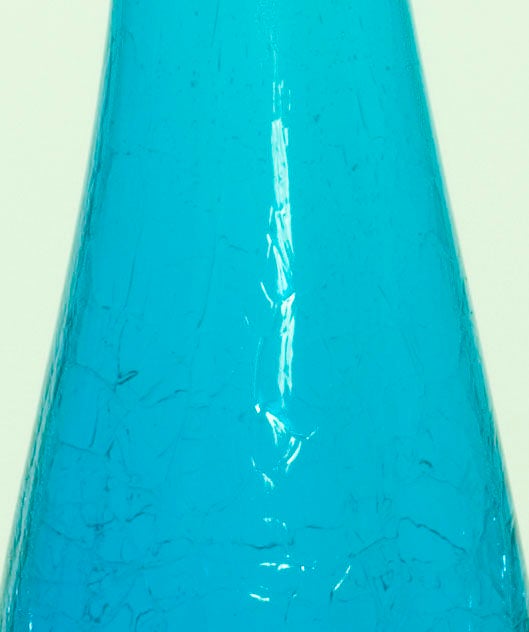 Azure Blenko Glass Vase by John Nickerson at 1stDibs