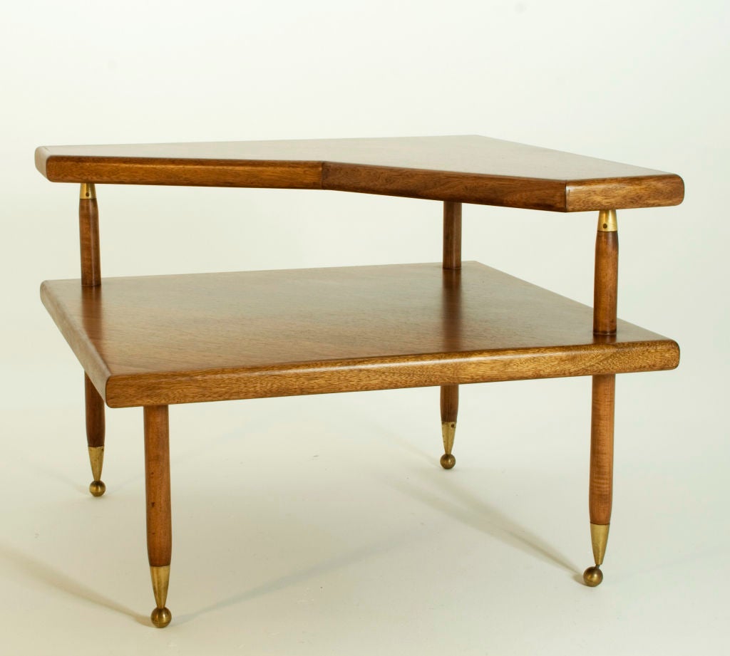 Pair of Two Tier Da Vinci Corner Tables at 1stDibs