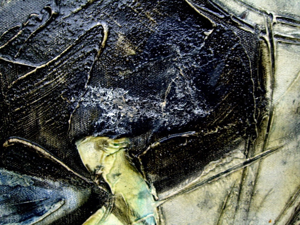 Israeli cubist painting signed Moshe in Hebrew at 1stDibs