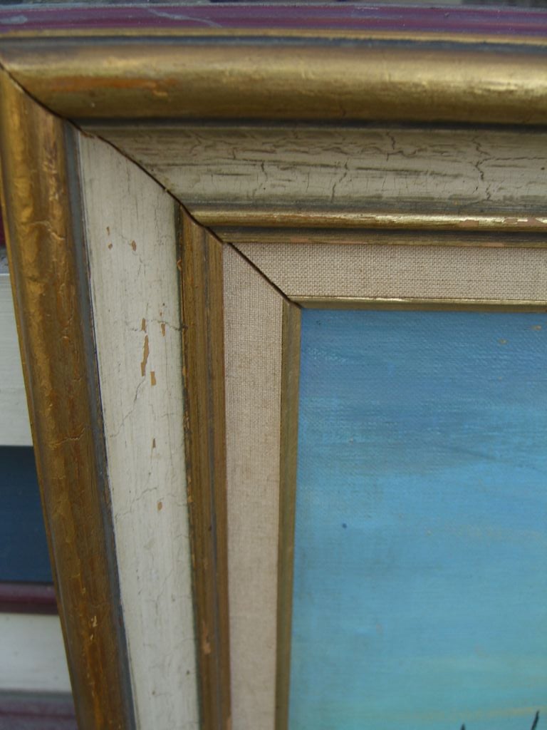 Marine Oil Canvas Painting Noted French Artist Maurice Buffet at 1stDibs