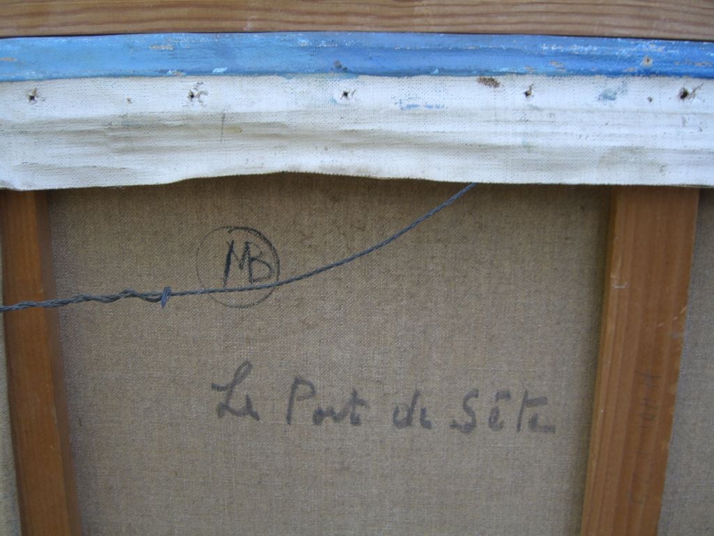 Marine Oil Canvas Painting Noted French Artist Maurice Buffet at 1stDibs