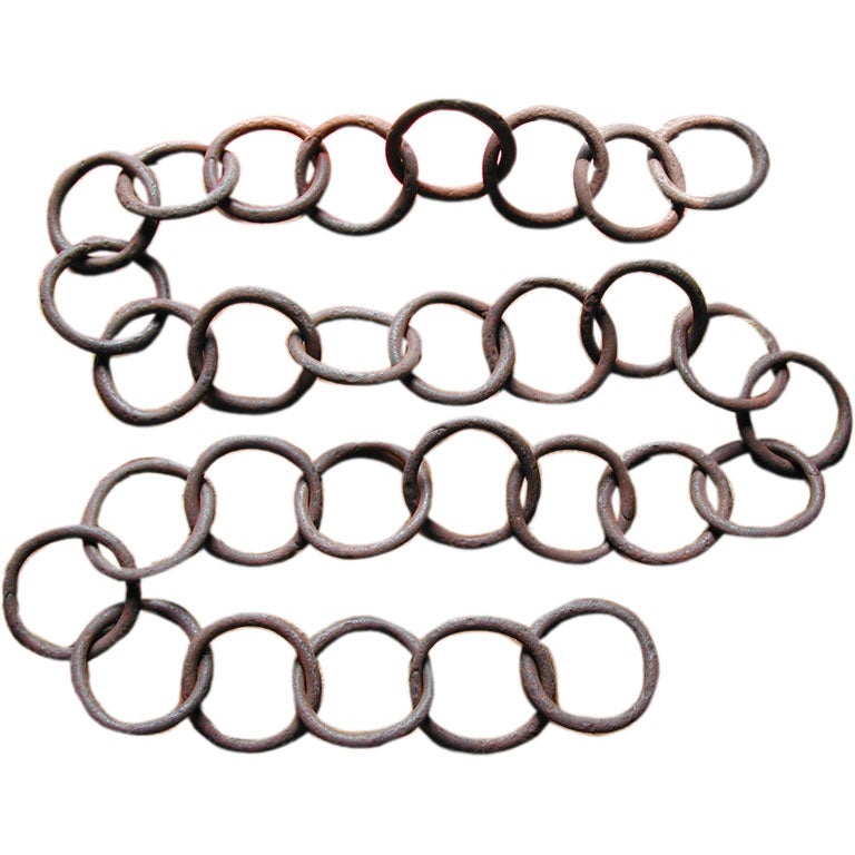 hand-forged iron link chain at 1stDibs