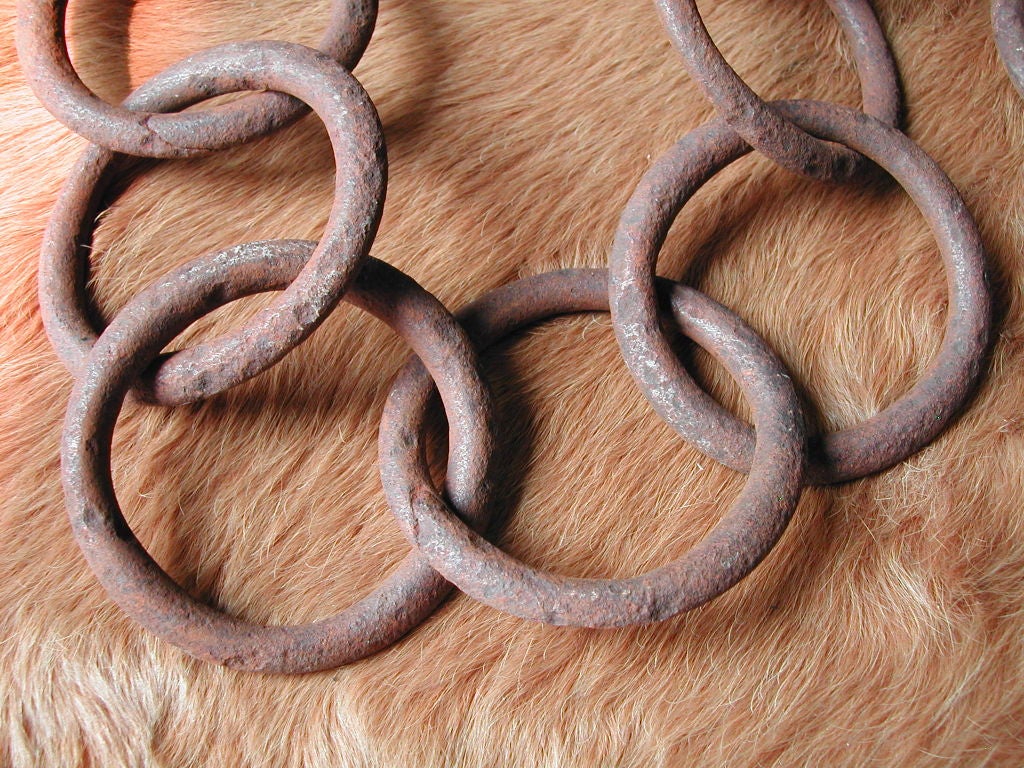 hand-forged iron link chain at 1stDibs
