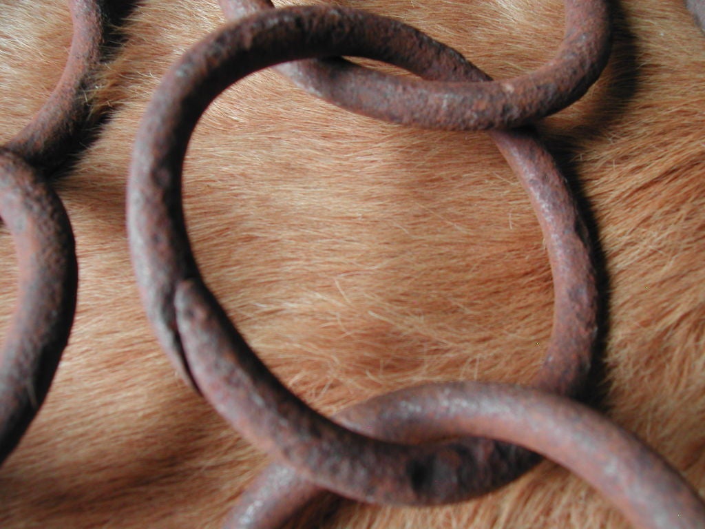 hand-forged iron link chain at 1stDibs