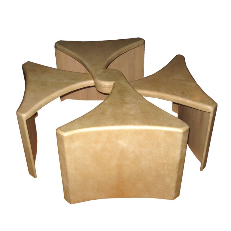 Parchment Articulated Table by R&Y Augousti For Sale at 1stDibs