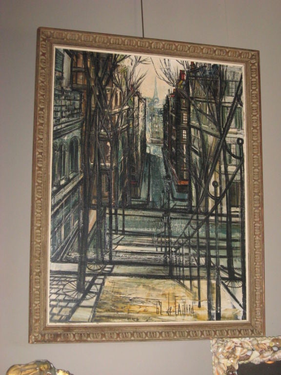 Paris Street Oil Painting by Listed Artist de Cachard at 1stDibs | de ...