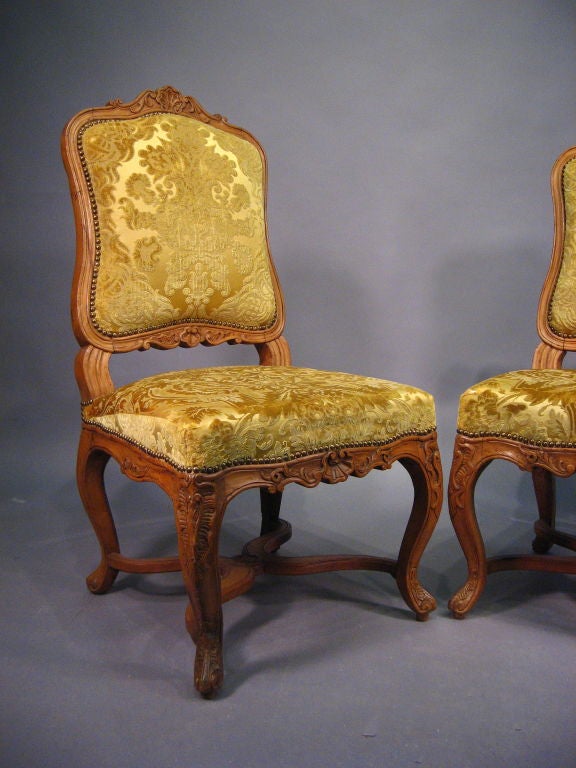 Pair of Regence Period Chairs in Pearwood, France c. 1720 at 1stDibs