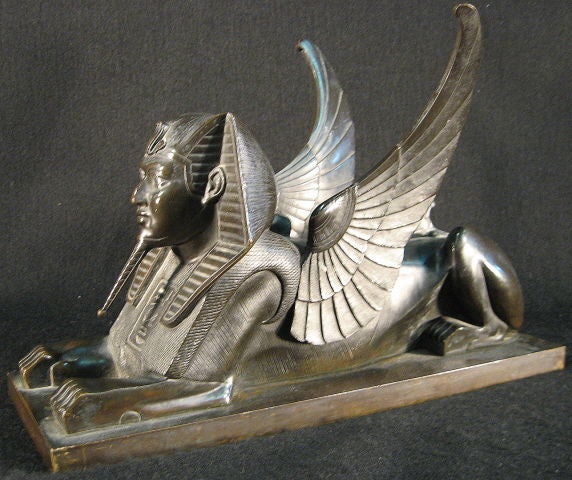 Egyptian Revival Winged Sphinx in Bronze, c. 1840 at 1stDibs | sphinx ...