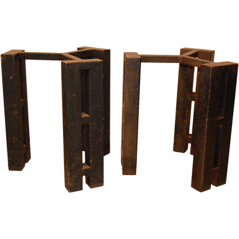 Industrial Iron Stands or Table Bases at 1stDibs