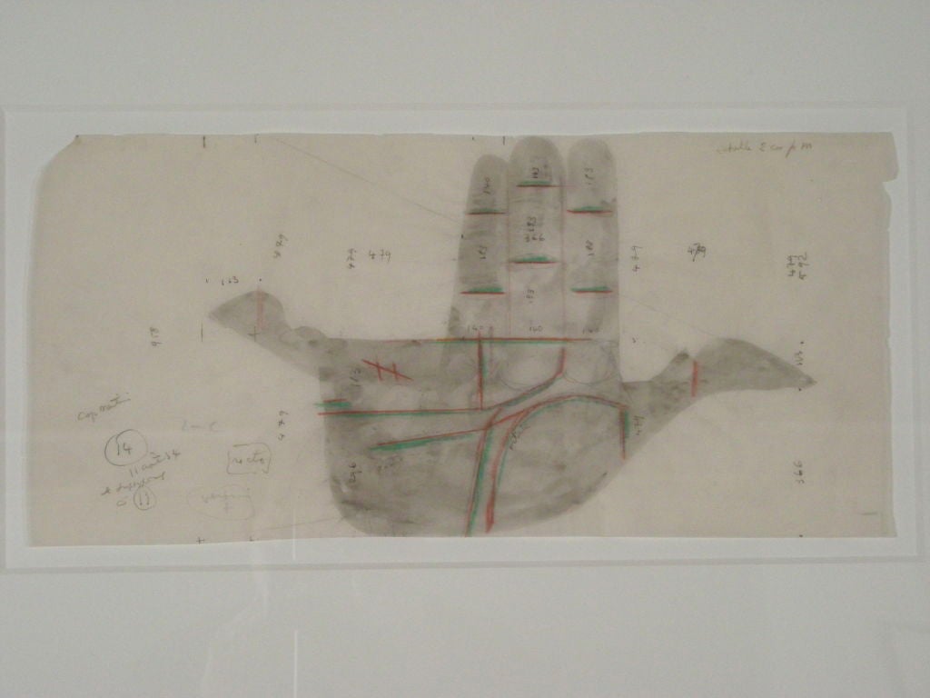 RARE AND IMPORTANT LE CORBUSIER "OPEN HAND" DRAWING at 1stDibs