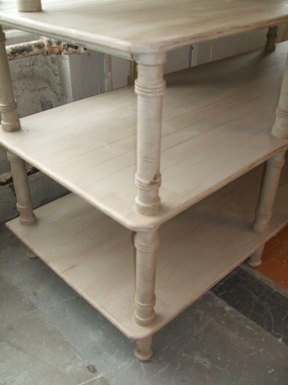 Grey Painted French Shelving Unit For Sale at 1stDibs