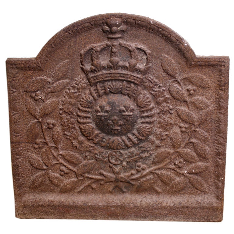 French Cast Iron Fireback For Sale at 1stDibs | cast iron fireback for ...