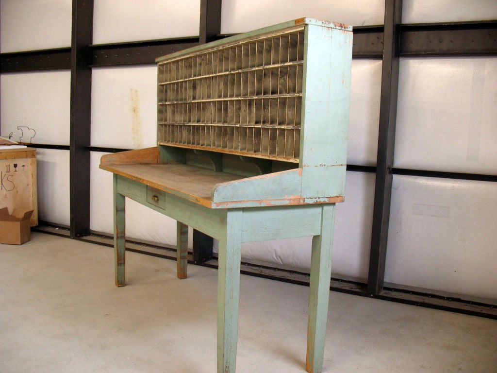 Vintage Oak Post Sorting Table For Sale at 1stDibs