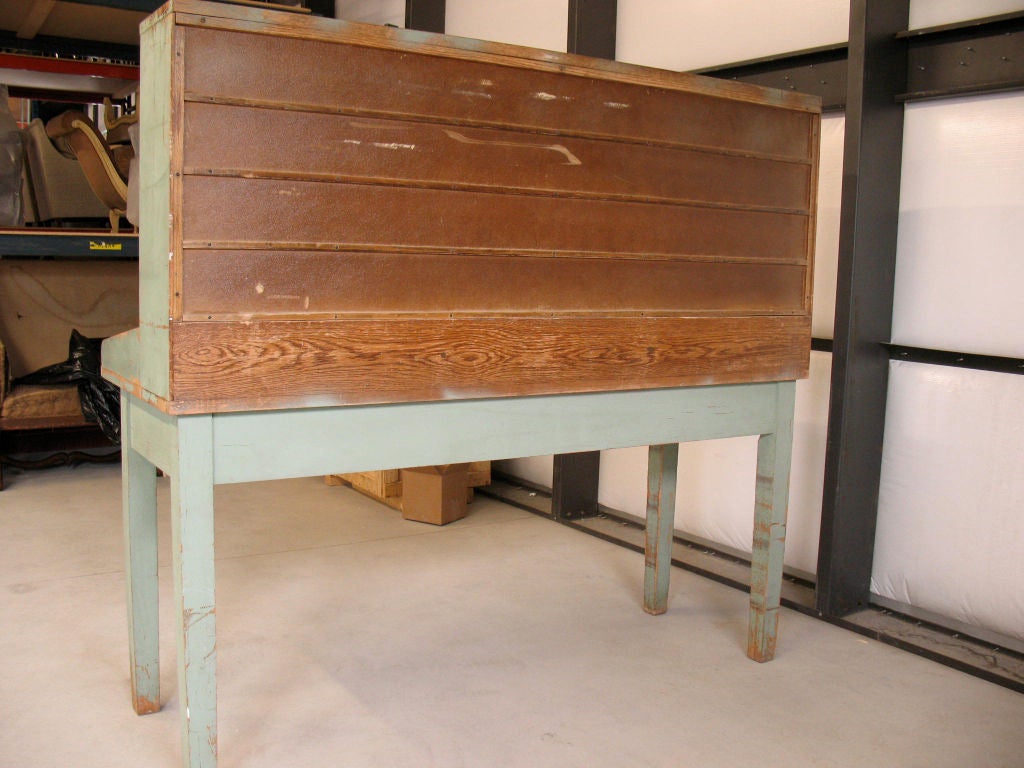 Vintage Oak Post Sorting Table For Sale at 1stDibs