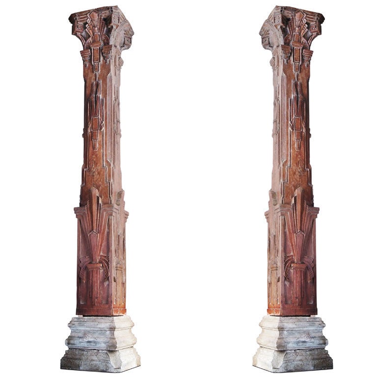 Art Deco Columns at 1stDibs