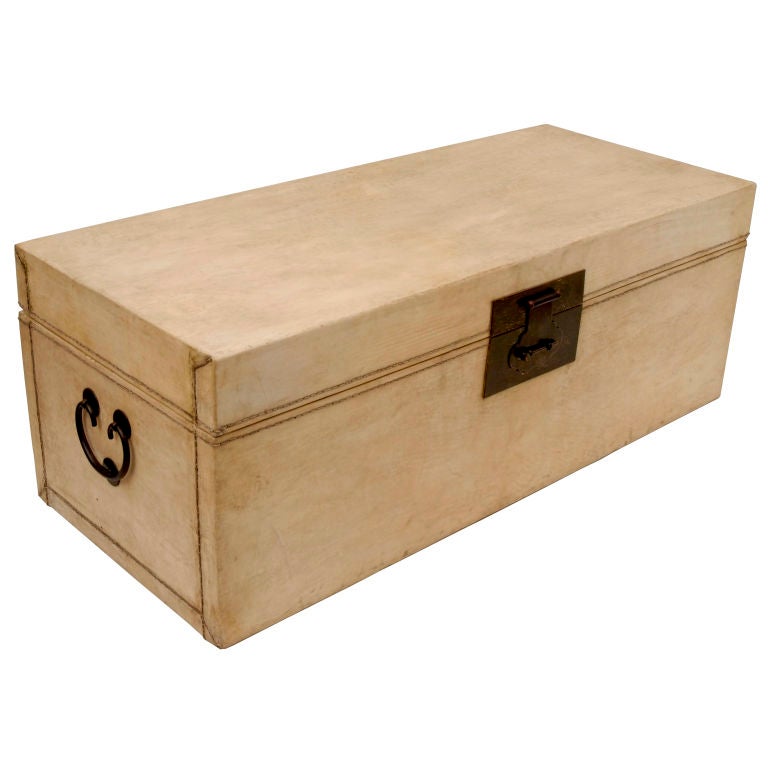 LARGE Chinese Vellum Trunk at 1stDibs