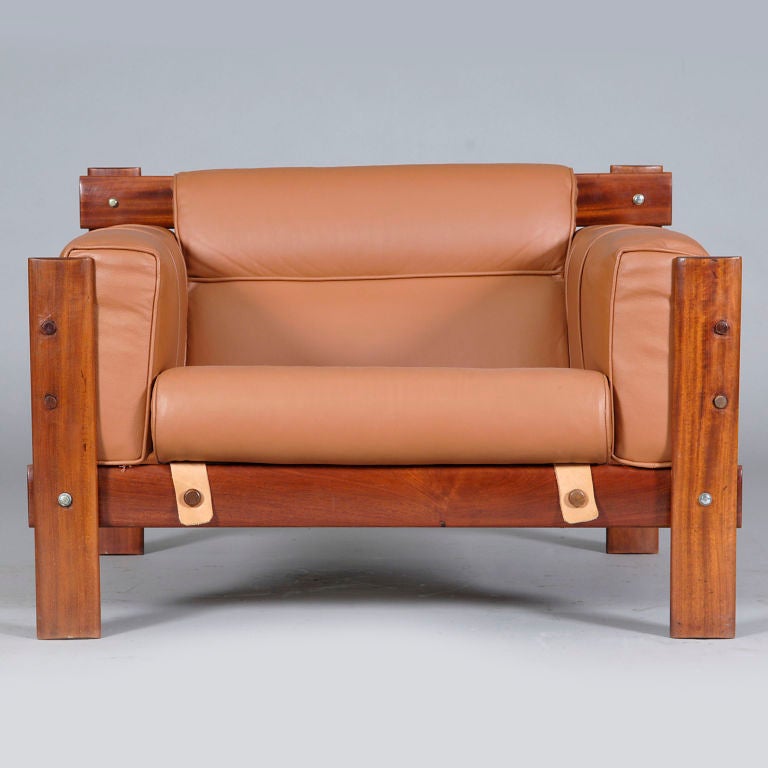 Pair of Imboya Wood Armchairs by Percival Lafer for L'Atelier at 1stDibs