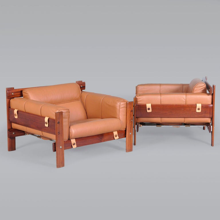 Pair of Imboya Wood Armchairs by Percival Lafer for L'Atelier at 1stDibs