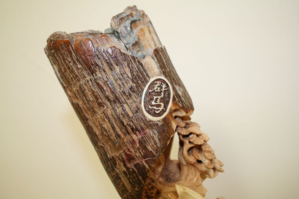 Magnificent Carved Full Length Fossilized Mammoth Tusk at 1stDibs