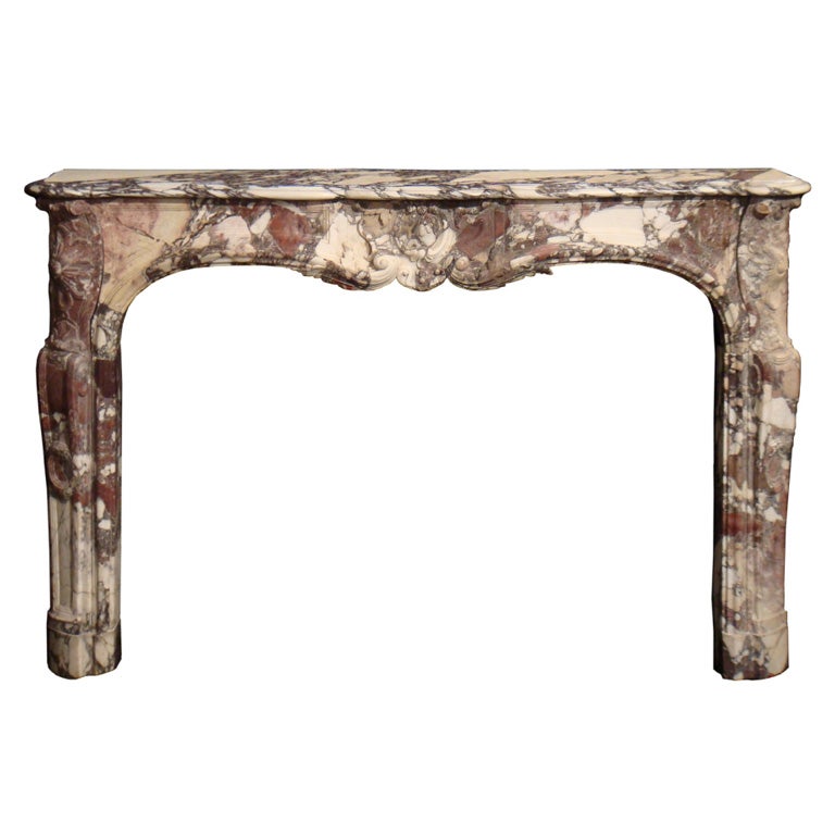 A French Chimney Piece Of Extraordinary And Rare Marble For Sale at ...