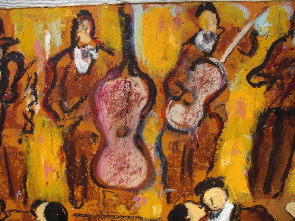 Contemporary oil on board of tango dancers by Octavio Rojo at 1stDibs