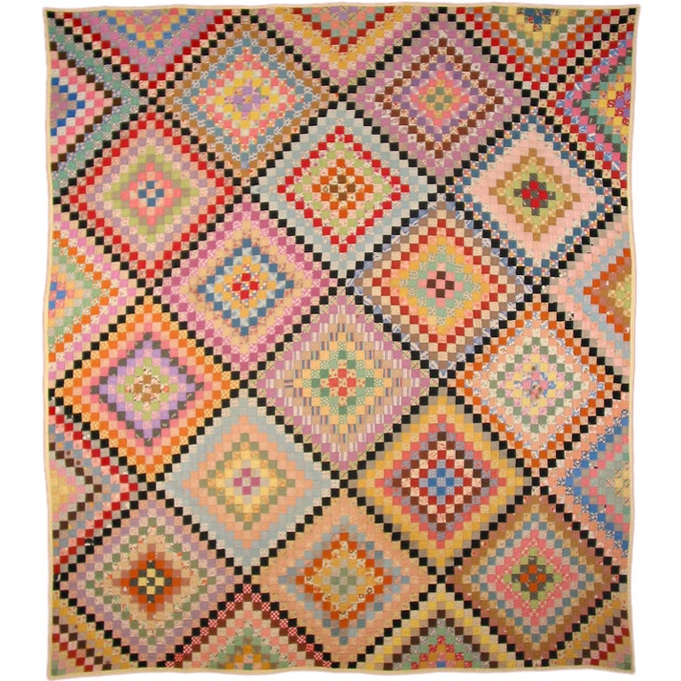 Antique quilt: "Philadelphia Pavement" at 1stDibs