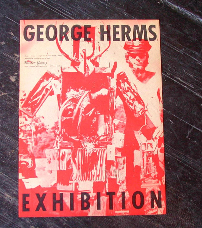 Wallace Berman (1926 - 1976) for George Herms Exhibition Poster at 1stDibs