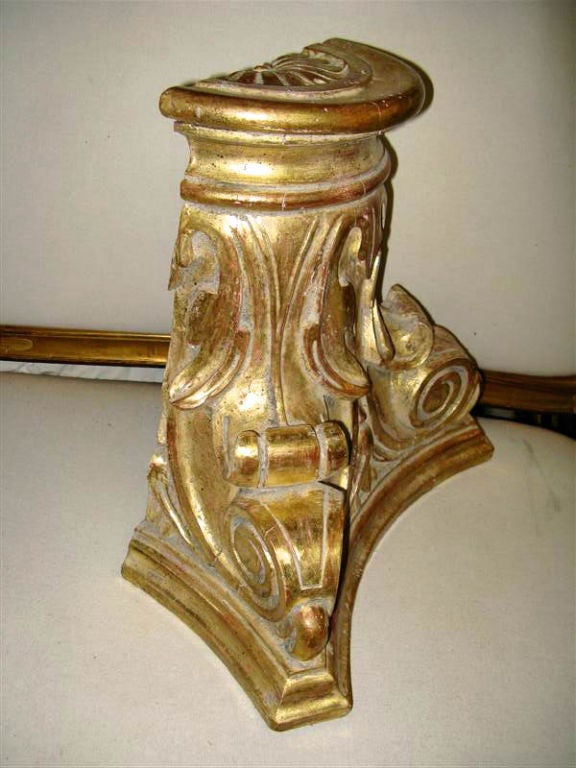 Pair of Stunning Giltwood Capitals (Corbels) at 1stDibs